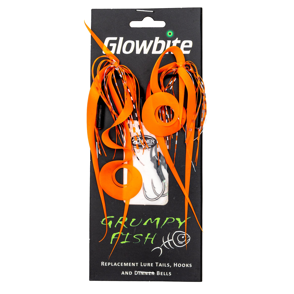 Replacement tails with dinner bells and hook set – Orange – Fishing ...