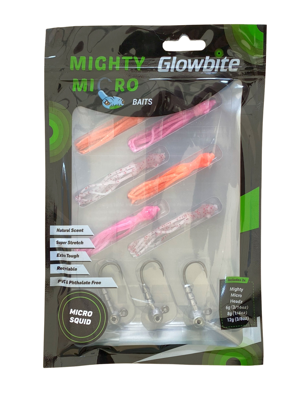 Glowbite Mighty Micro Bait - Micro Squid – Fishing Innovators