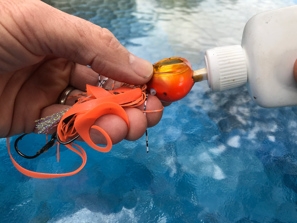 Glowbite Grumpy Fish Slider Lure - On-Fire Orange – Fishing Innovators